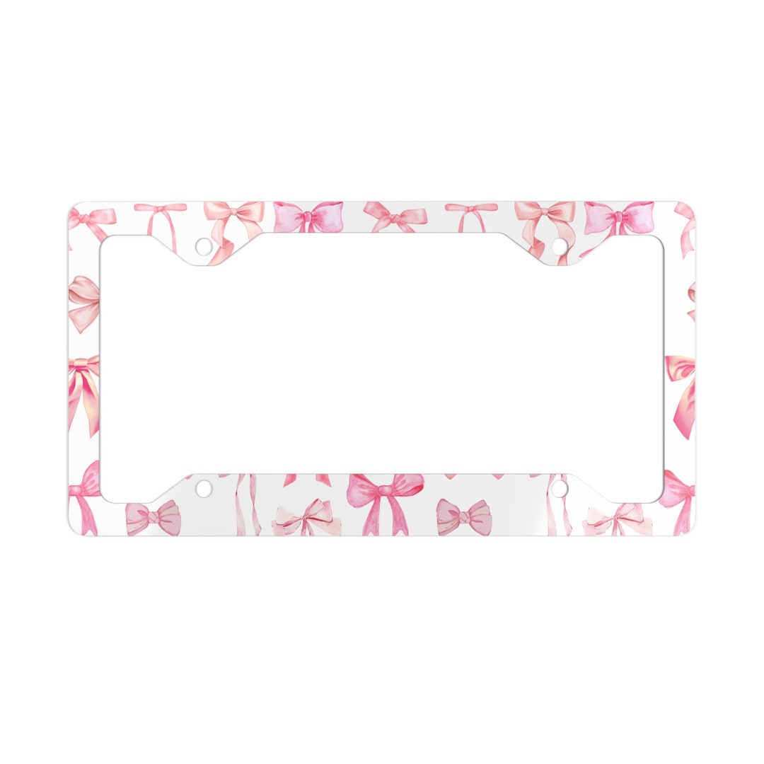 Coqutte Bow License Plate Frame Pink Bows Metal License Frame Summer ...