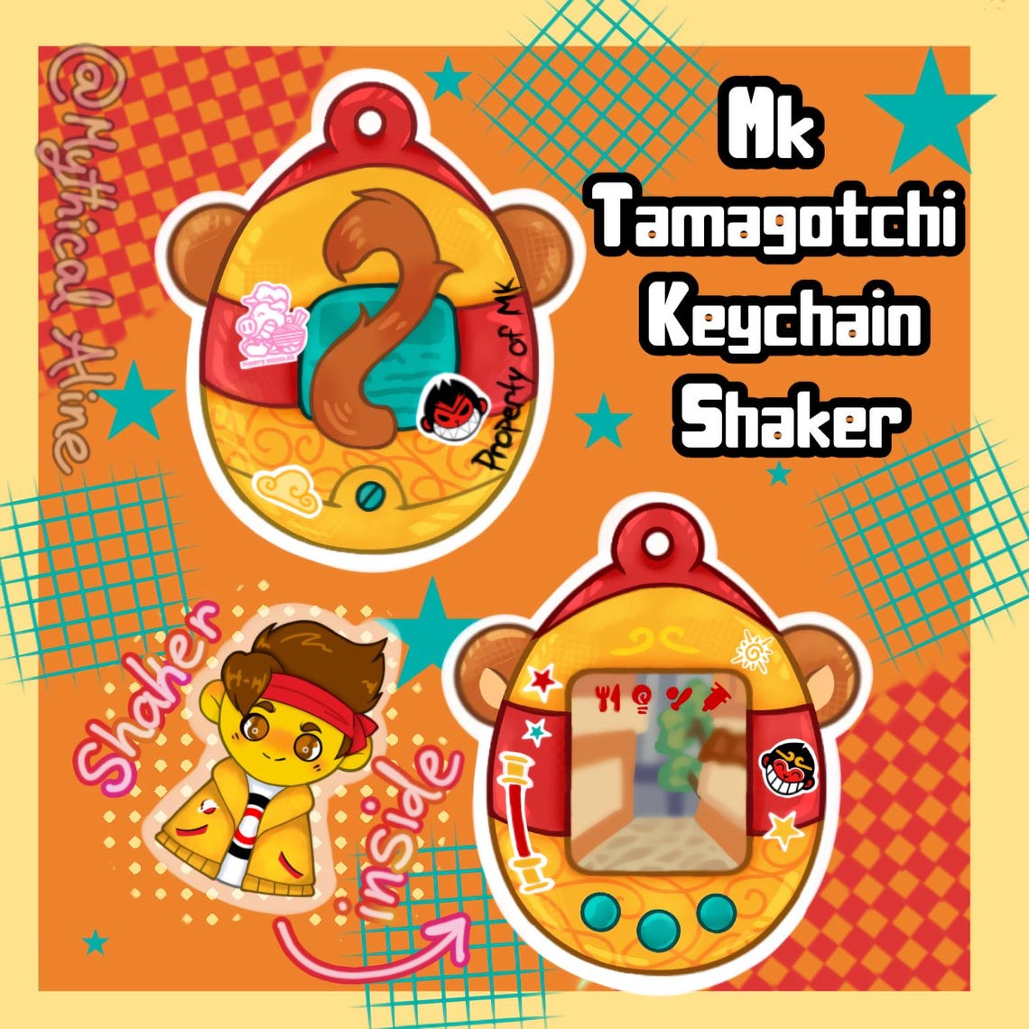 LMK Tamagotchi Keychain Shaker | MK, Mei, & Redson - Etsy