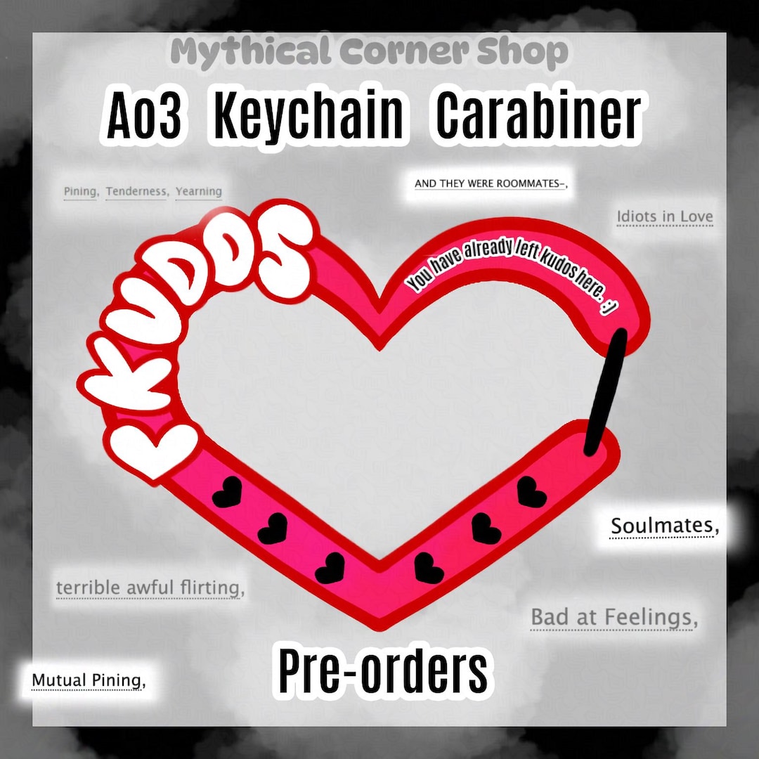 Ao3 Acrylic Keychain Carabiner | Pre-order - Etsy