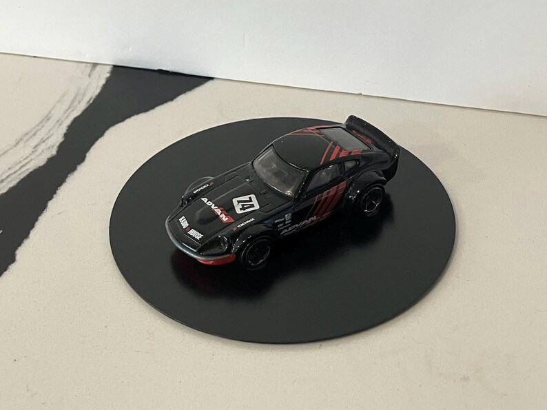 Datsun ADVAN Racing Diecast Car With Display Stand – Black JDM Model ...