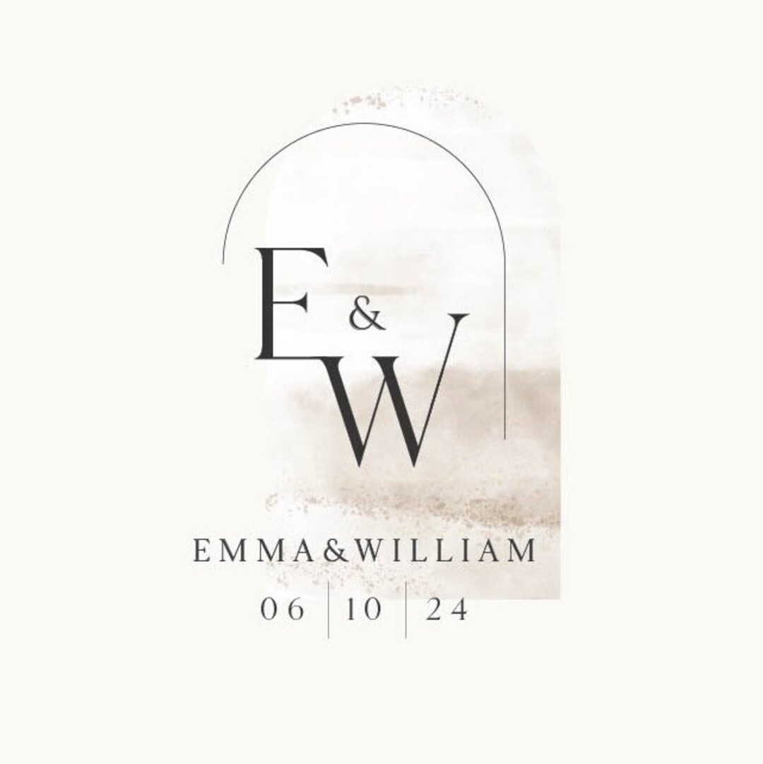 Modern Wedding Monogram, Couple Monogram, Wedding Logo Digital, Initial ...