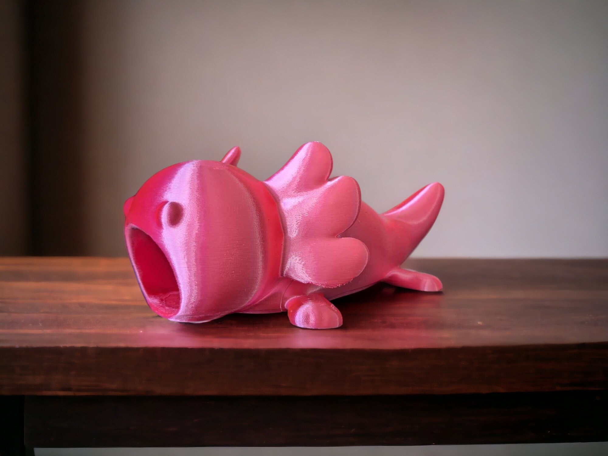 Axolotl Shaped Leopard Gecko Pod | Salamander Decor | Gecko Hide ...