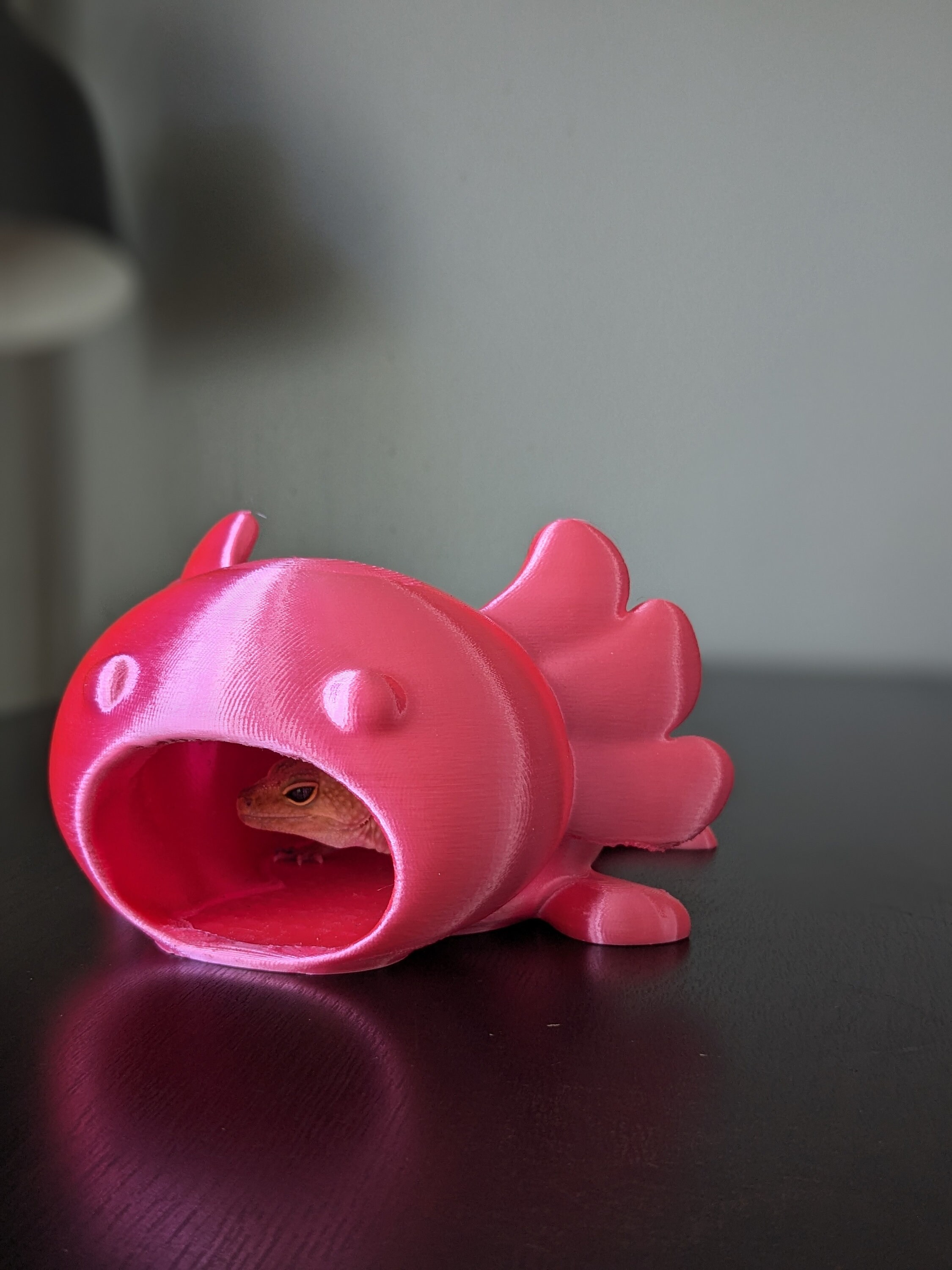Axolotl Shaped Leopard Gecko Pod Salamander Decor Gecko Hide Gecko Cave ...