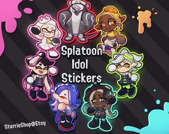Splatoon Idol Vinyl Stickers - Etsy