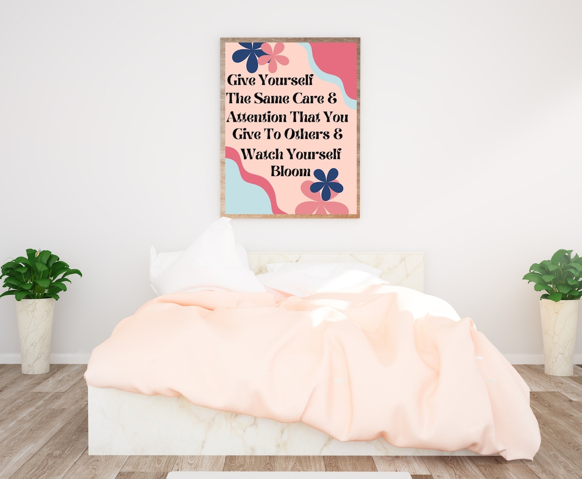 Mental Health Poster, Printable Wall Art, Inspirational Quote, Positive ...