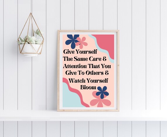 Mental Health Poster Printable Wall Art Inspirational Quote | Etsy