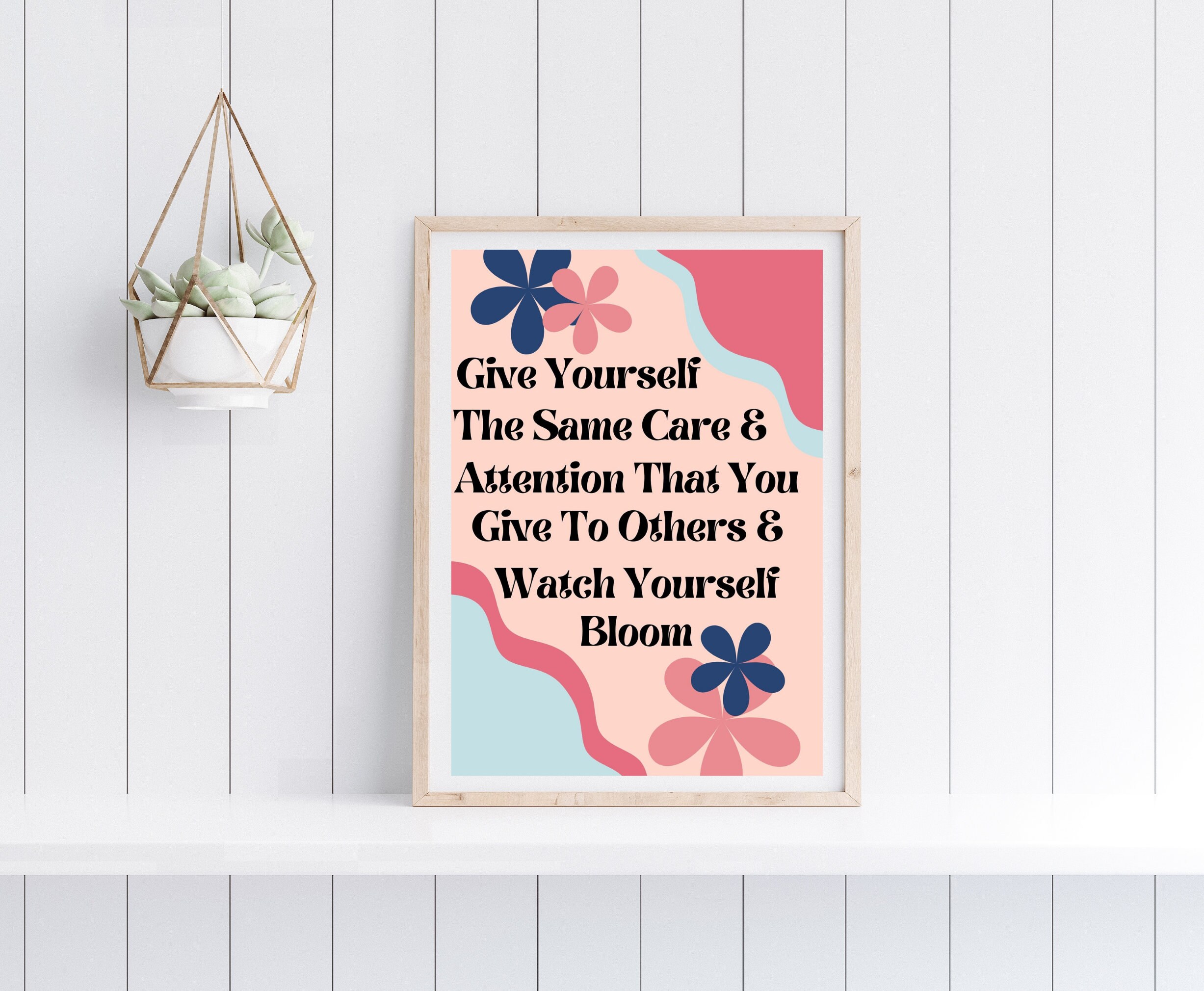 Mental Health Poster, Printable Wall Art, Inspirational Quote, Positive ...