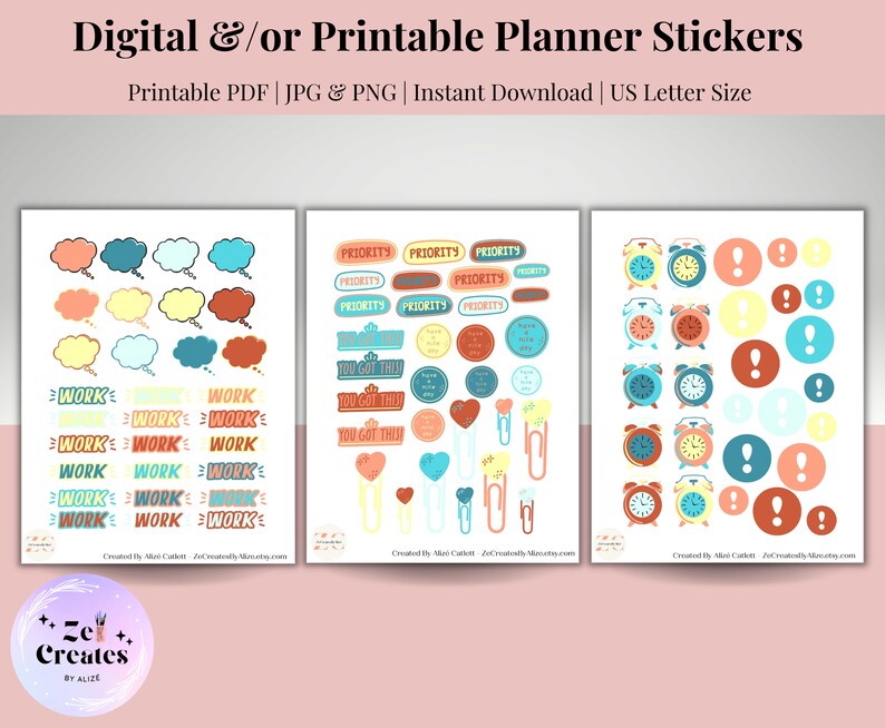 Printable Planner Stickers, Planner Stickers, Planner Sticker Sheet ...