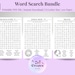 100 Page Printable Word Search Bundle, Word Search Puzzles for Kids and ...