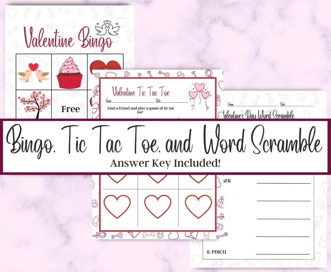 Printable Valentine's Day Activity Bundle for School | Etsy