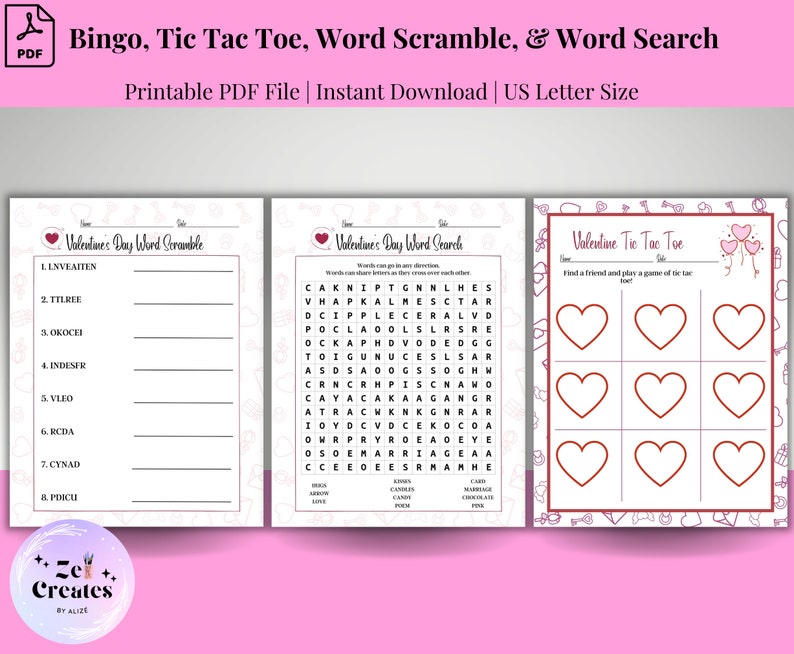 Printable Valentine's Day Activity Bundle for School, Printable ...