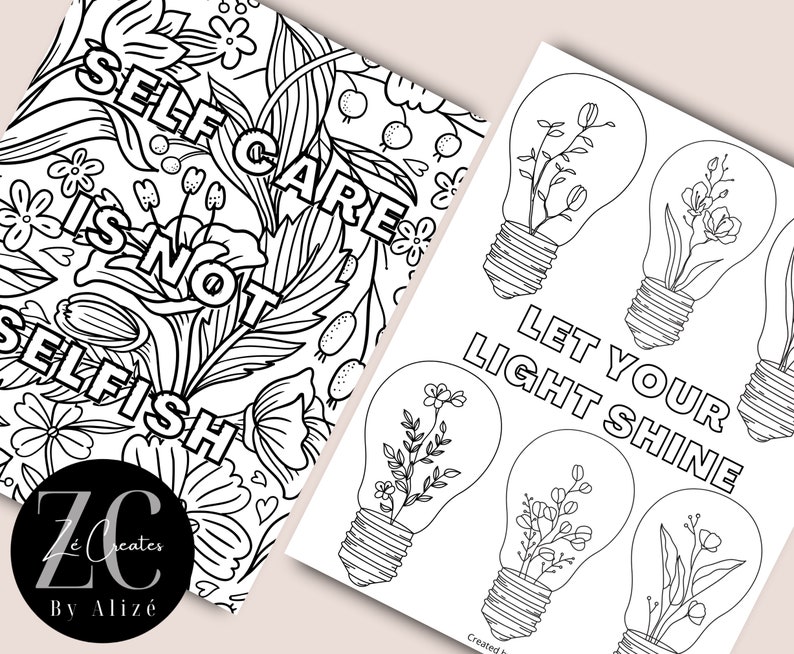 Printable Positive Affirmation Coloring Pages Coloring Pages | Etsy