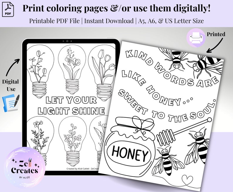 Printable Positive Affirmation Coloring Pages, Coloring Pages With ...