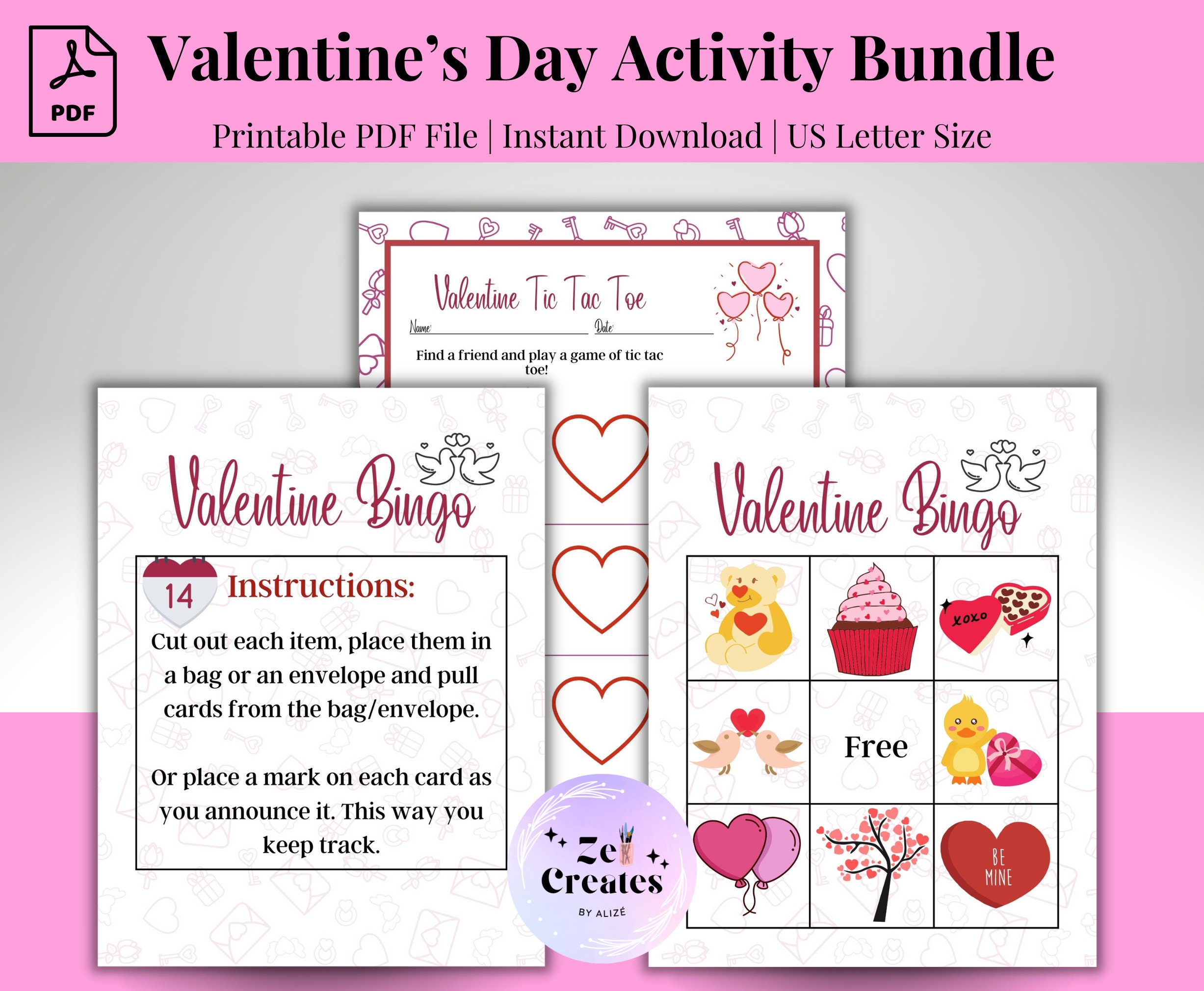 Printable Valentine's Day Activity Bundle for School, Printable ...
