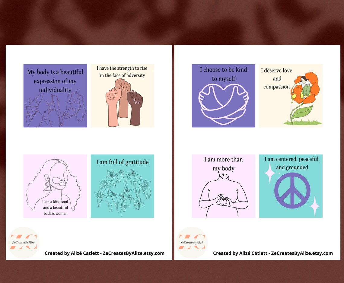 32 Printable Affirmation Cards Affirmation Cards to Boost | Etsy