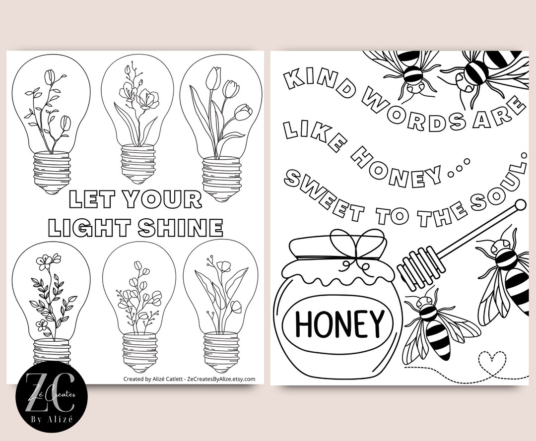 Printable Positive Affirmation Coloring Pages Coloring Pages - Etsy