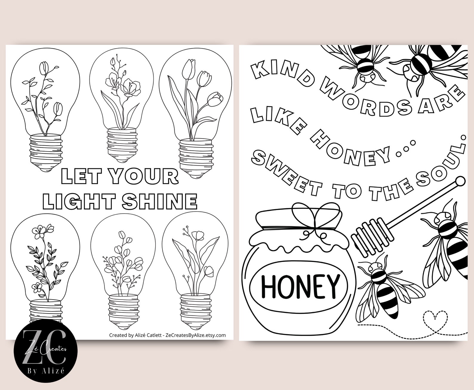 Printable Positive Affirmation Coloring Pages Coloring Pages - Etsy