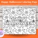 Digital/printable Happy Halloween Coloring Page, Halloween Party ...