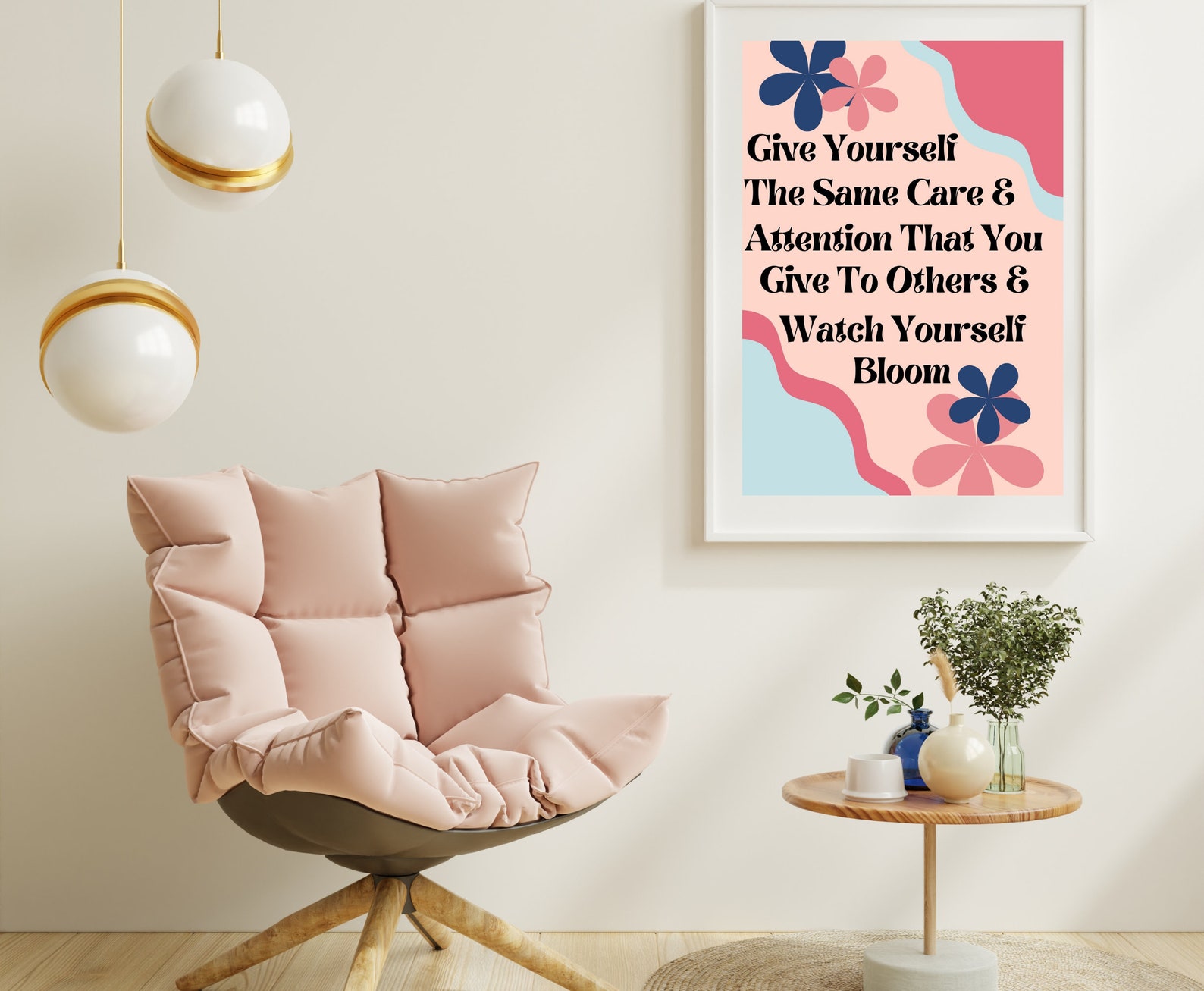 Mental Health Poster, Printable Wall Art, Inspirational Quote, Positive ...