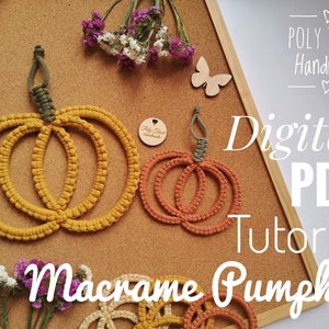 Macrame Pumpkin Pattern PDF Tutorial | Easy Halloween DIY | Digital ...