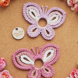 Macrame Butterfly Flower Pattern PDF Tutorial | Cute Pedants DIY ...