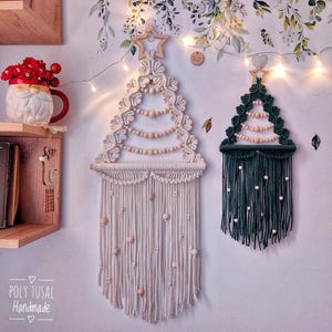 Macrame Christmas Tree Tutorial, Boho Xmas Tree Pattern, Winter Style ...