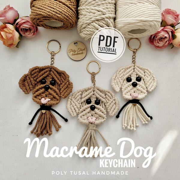 Macrame Keyring Charms - Etsy