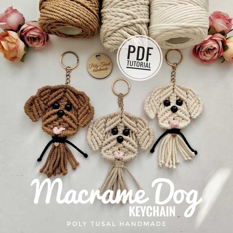 Macrame Keyring Charms - Etsy