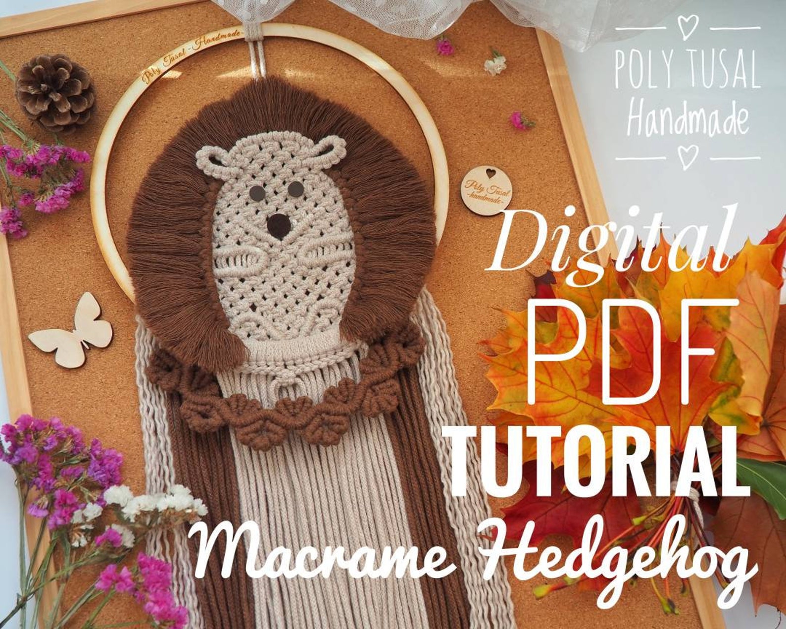 Tutorial PDF for Macrame Hedgehog Pattern Step by Step Forest - Etsy