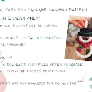 Christmas Macrame Snowman PDF Tutorial| DIY Pattern for Winter Ornament ...