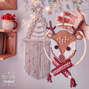Macrame Christmas Tree Tutorial, Boho Xmas Tree Pattern, Winter Style ...