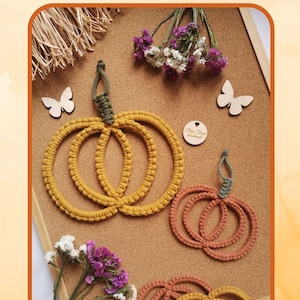 Macrame Pumpkin Pattern PDF Tutorial | Easy Halloween DIY | Digital ...