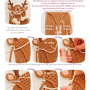 Christmas Macrame Reindeer PDF Tutorial, DIY Spring Deer Pattern ...