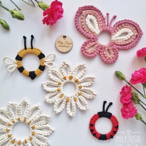 Macrame Bee & Ladybug Keyring Pattern: Beginner DIY Garden Insects (PDF ...