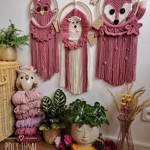 Tutorial PDF for Macrame Hedgehog Pattern| Step by Step Forest Animal ...