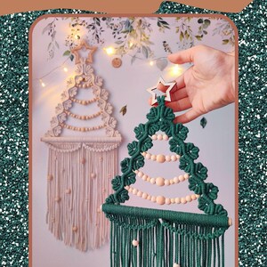Macrame Christmas Tree Tutorial, Boho Xmas Tree Pattern, Winter Style ...