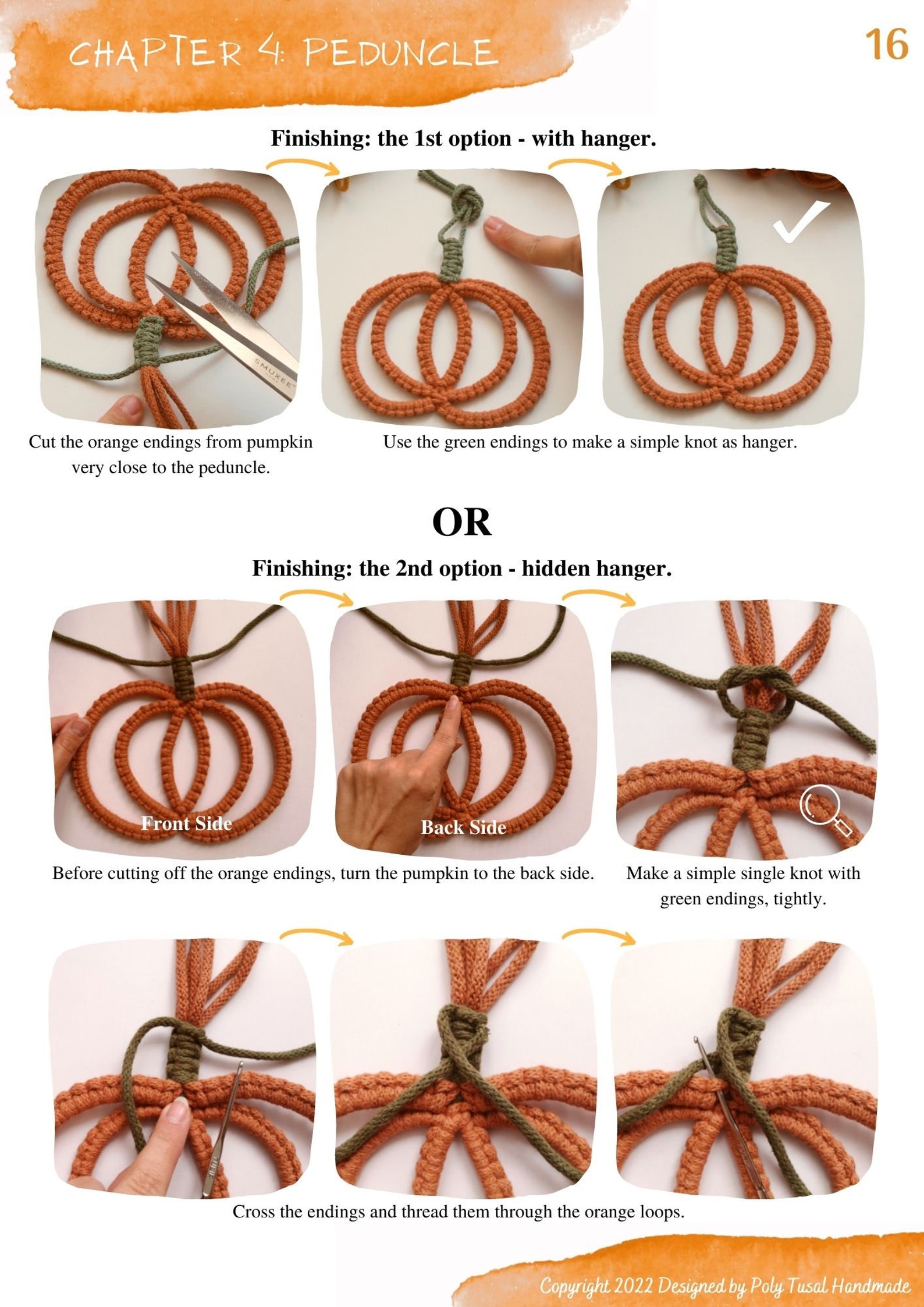Macrame Pumpkin Pattern PDF Tutorial Easy Halloween DIY - Etsy