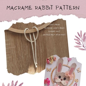Easter Macrame Rabbit PDF Tutorial Bunny DIY Pattern How to Cute ANIMAL ...