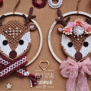 Christmas Macrame Reindeer PDF Tutorial, DIY Spring Deer Pattern ...