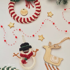 Christmas Macrame Snowman PDF Tutorial| DIY Pattern for Winter Ornament ...