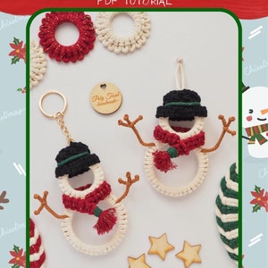 Christmas Macrame Snowman PDF Tutorial| DIY Pattern for Winter Ornament ...