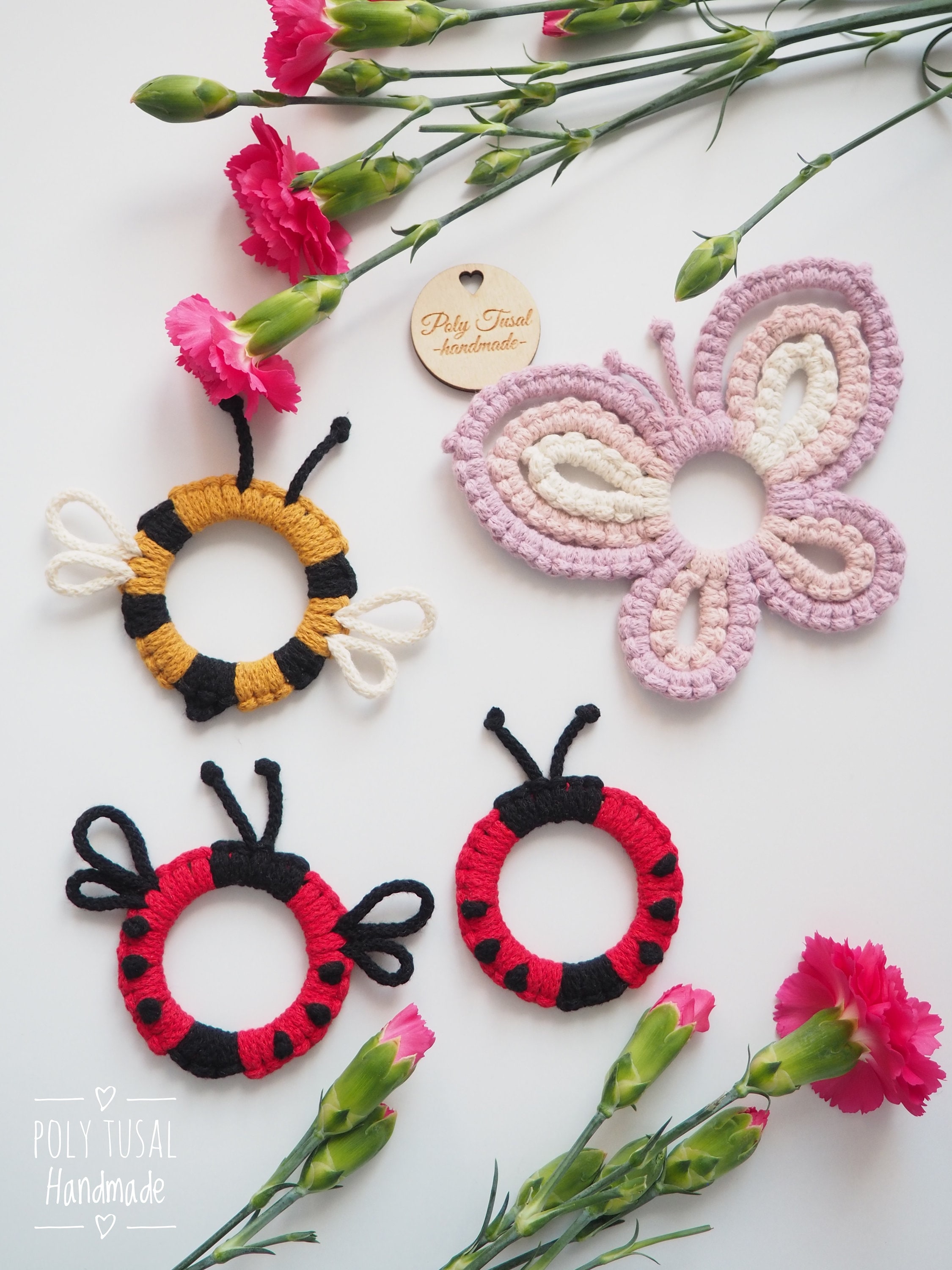 Macrame Bee & Ladybug Keyring Pattern: Beginner DIY Garden Insects (PDF ...