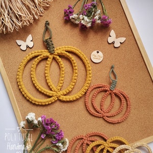 Macrame Pumpkin Pattern PDF Tutorial | Easy Halloween DIY | Digital ...