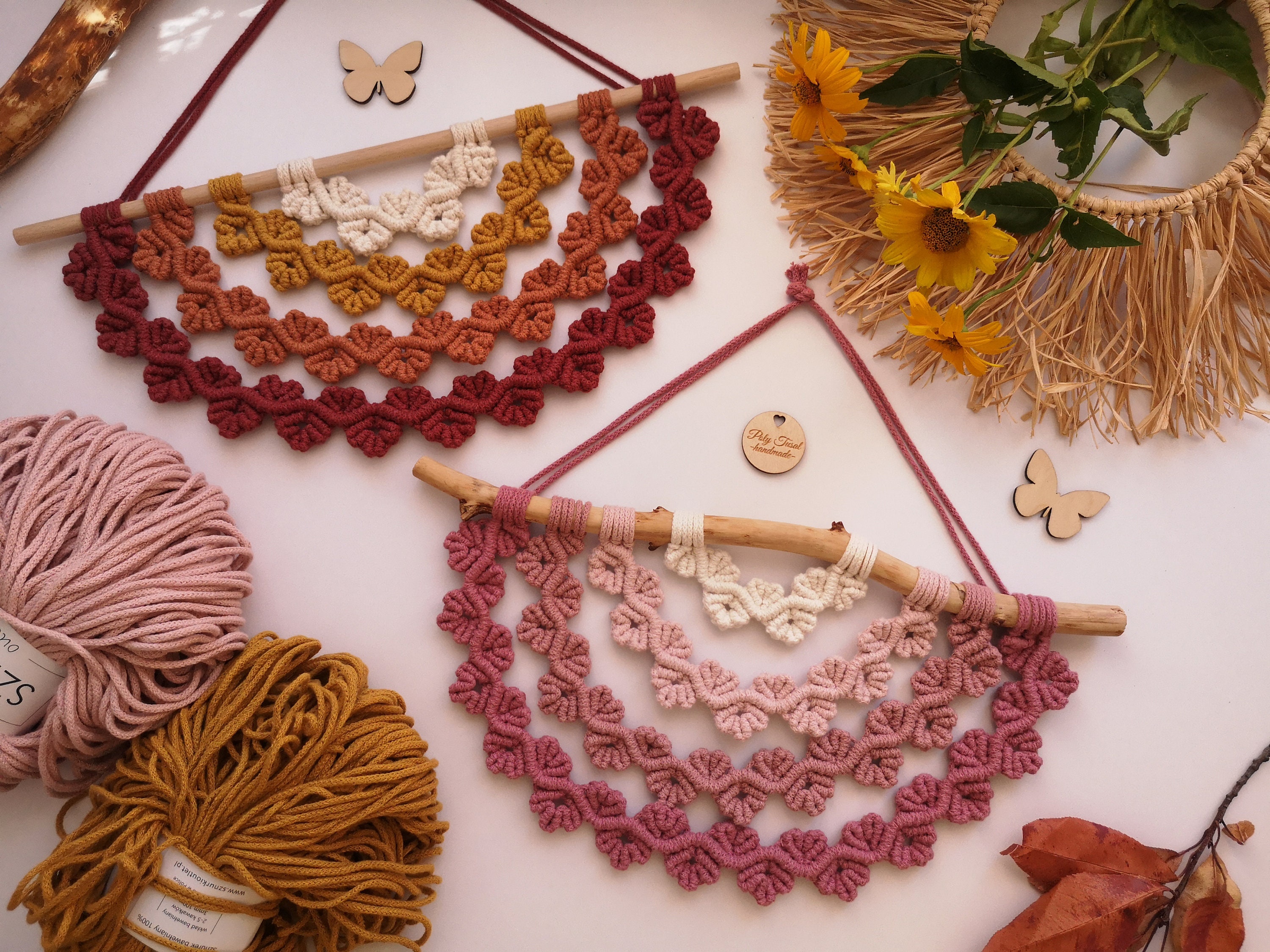 Macrame Half Mandala Pattern, Semi Circular Leaf Wall Hanging Tutorial ...