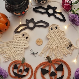 Macrame Bat & Ghost PDF Tutorial | Halloween Pattern DIY | Digital ...