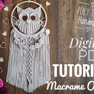 TUTORIAL PDF for Macrame Owl Step by Step Guide Cute Wall - Etsy