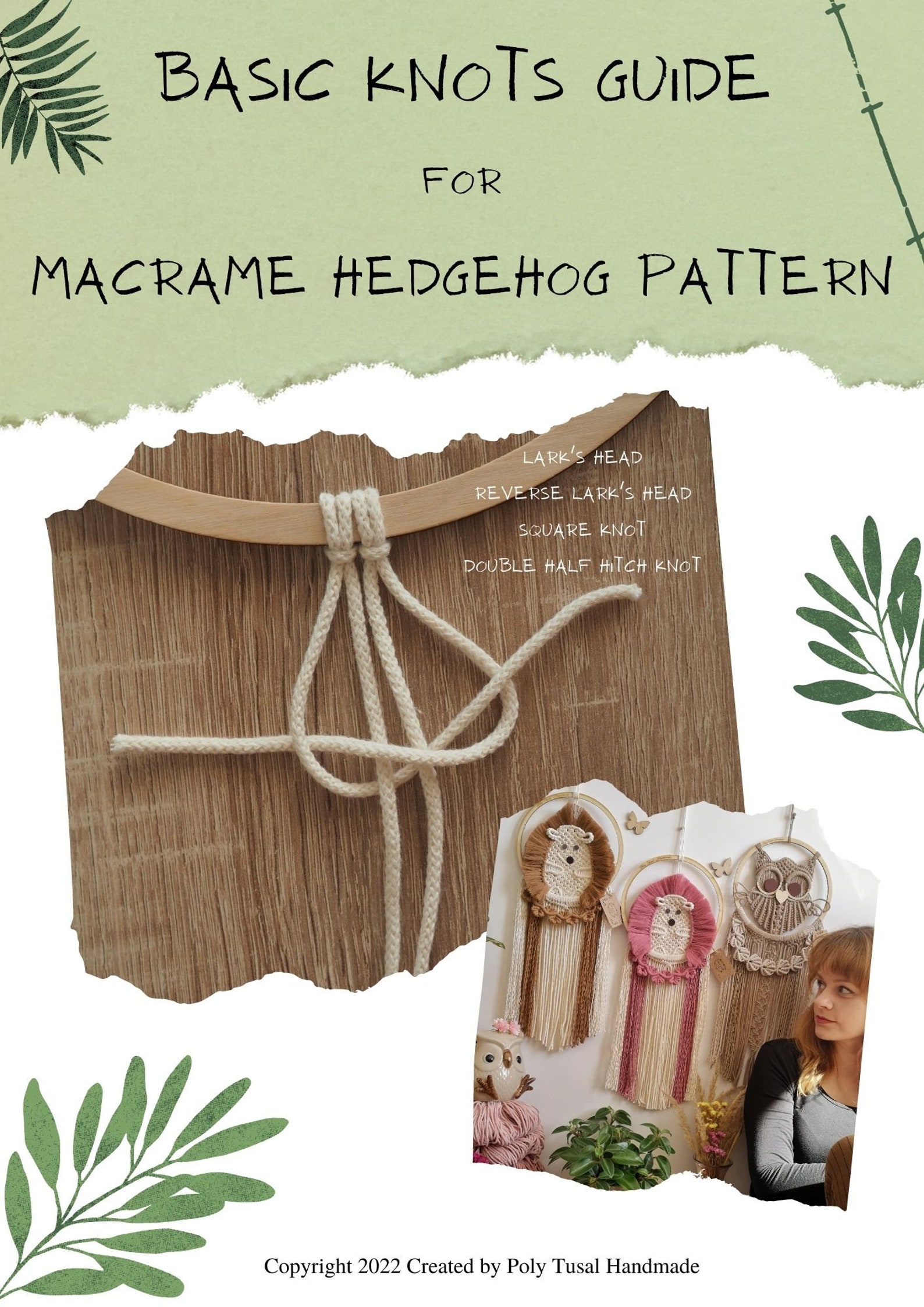 Tutorial PDF for Macrame Hedgehog Pattern Step by Step Forest - Etsy