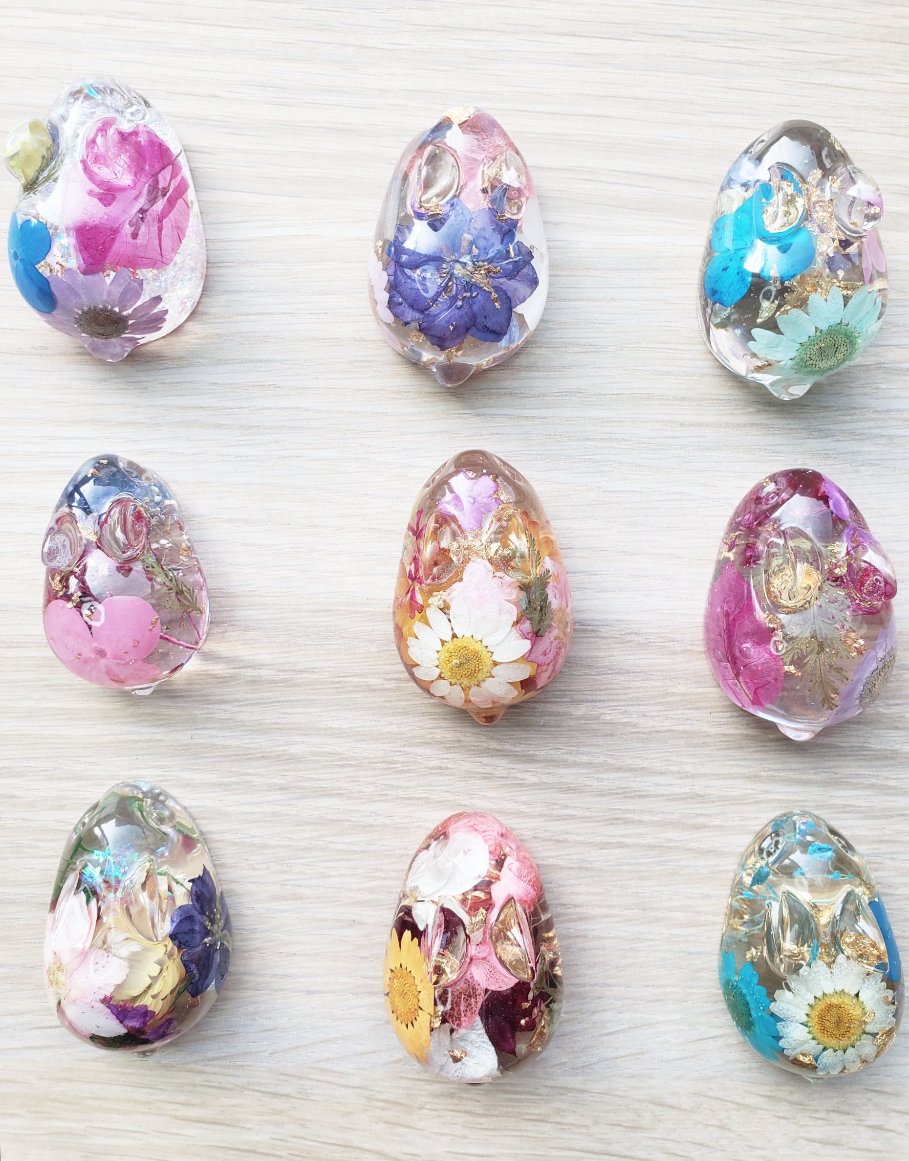 Flower Bunny Cute Handmade Resin Bunny | Etsy