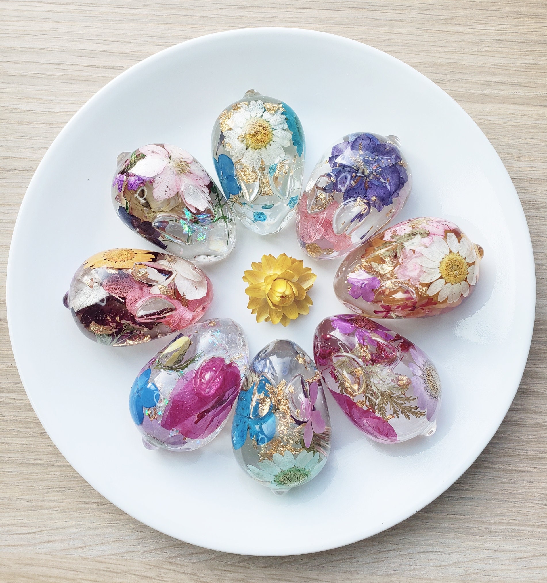 Flower Bunny Cute Handmade Resin Bunny | Etsy