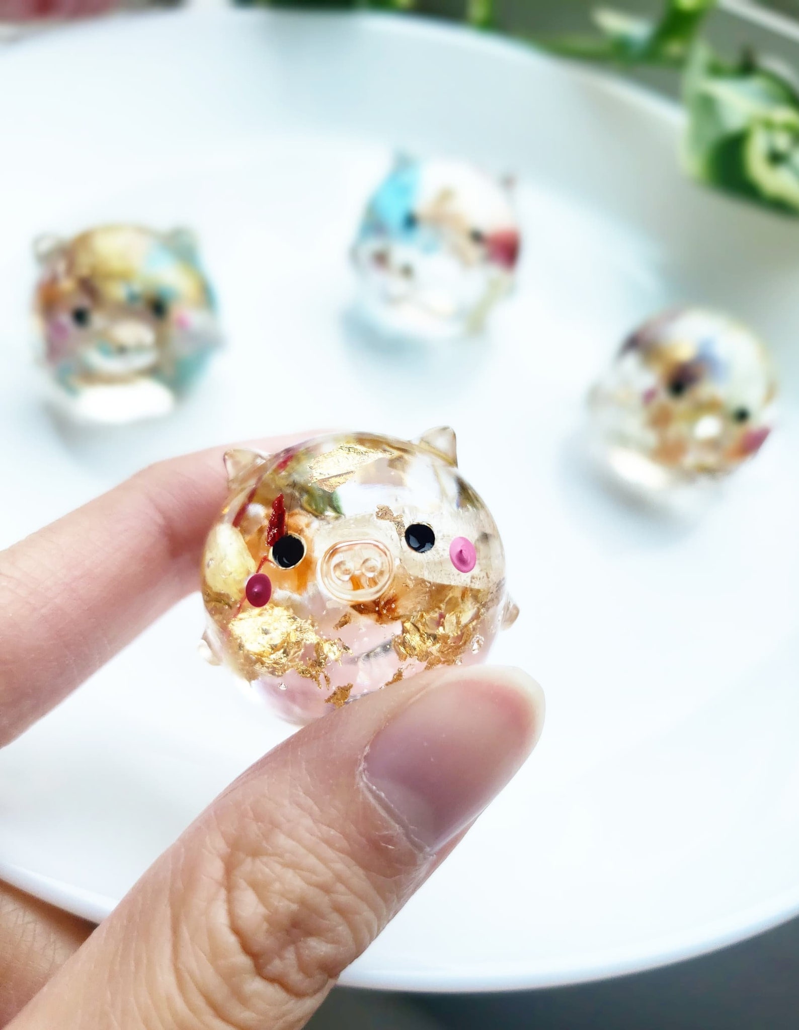 Flower Animal Cute Handmade Resin Animal/desk Buddy/ Desk Decoration - Etsy